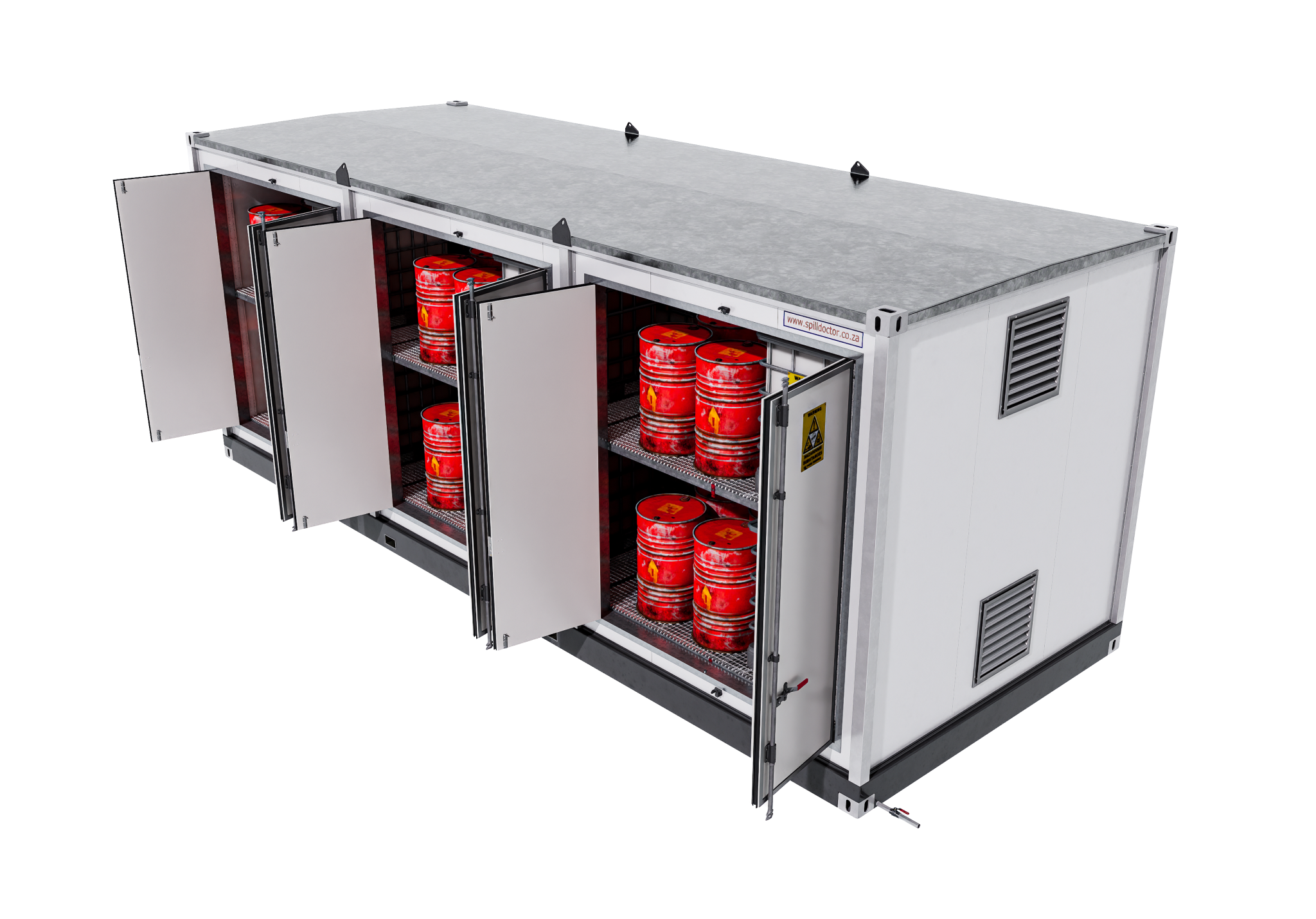 2 Hour Fire-Rated Prefabricated Store (96 Drums or 24 IBC)